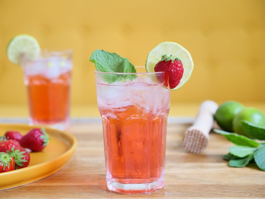Cocktail Menthe-Pastille fraise | Aux Fourneaux :Aux Fourneaux