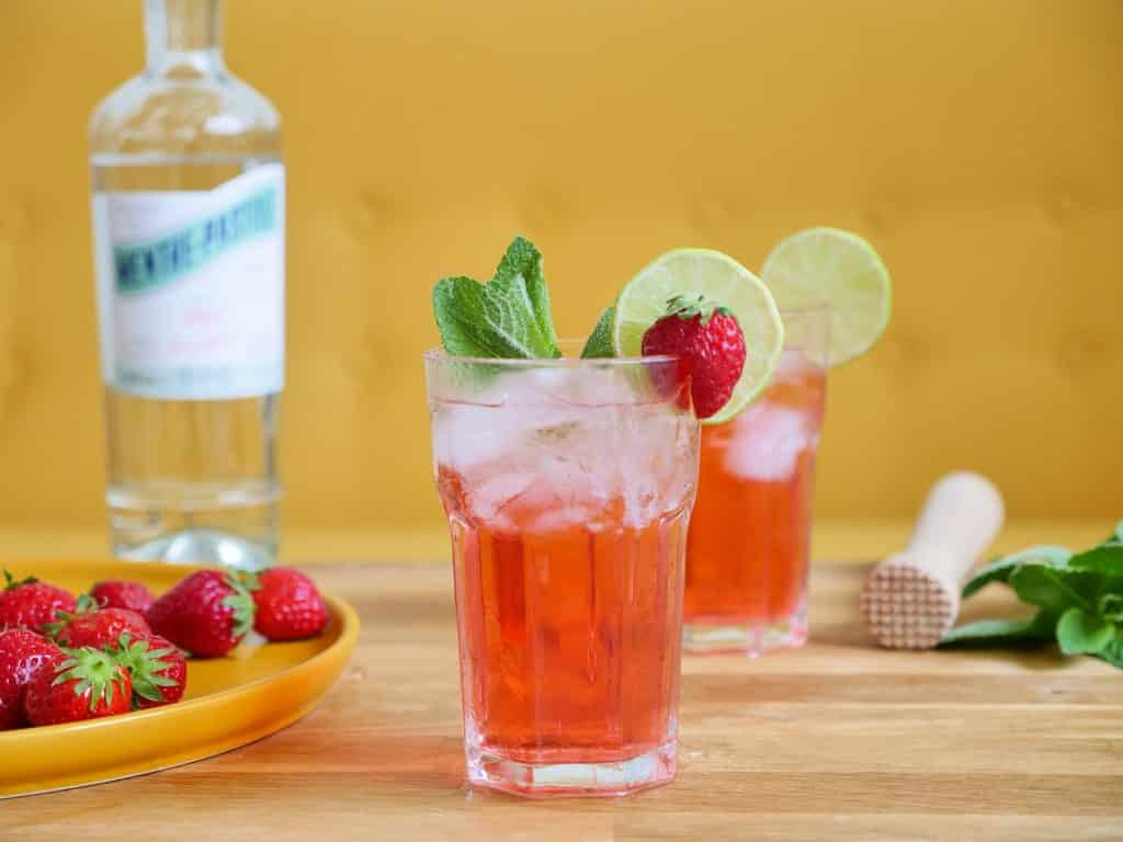 Cocktail Menthe-Pastille fraise | Aux Fourneaux :Aux Fourneaux