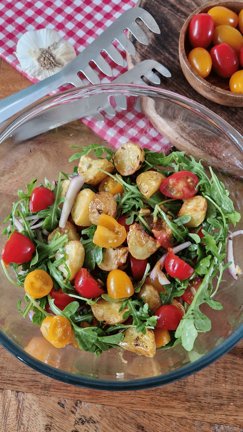 Salade fraîche de pommes de terre grenaille | Aux Fourneaux