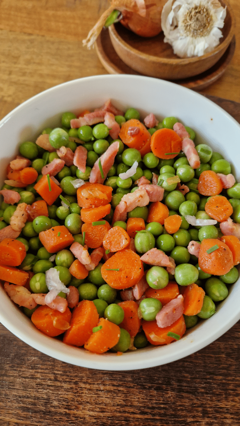 Petits pois carottes recette traditionnelle :Aux Fourneaux